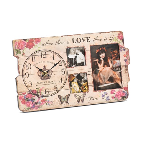 Ceas decorativ cu rama foto, 32x19cm, Paris - eMAG.ro