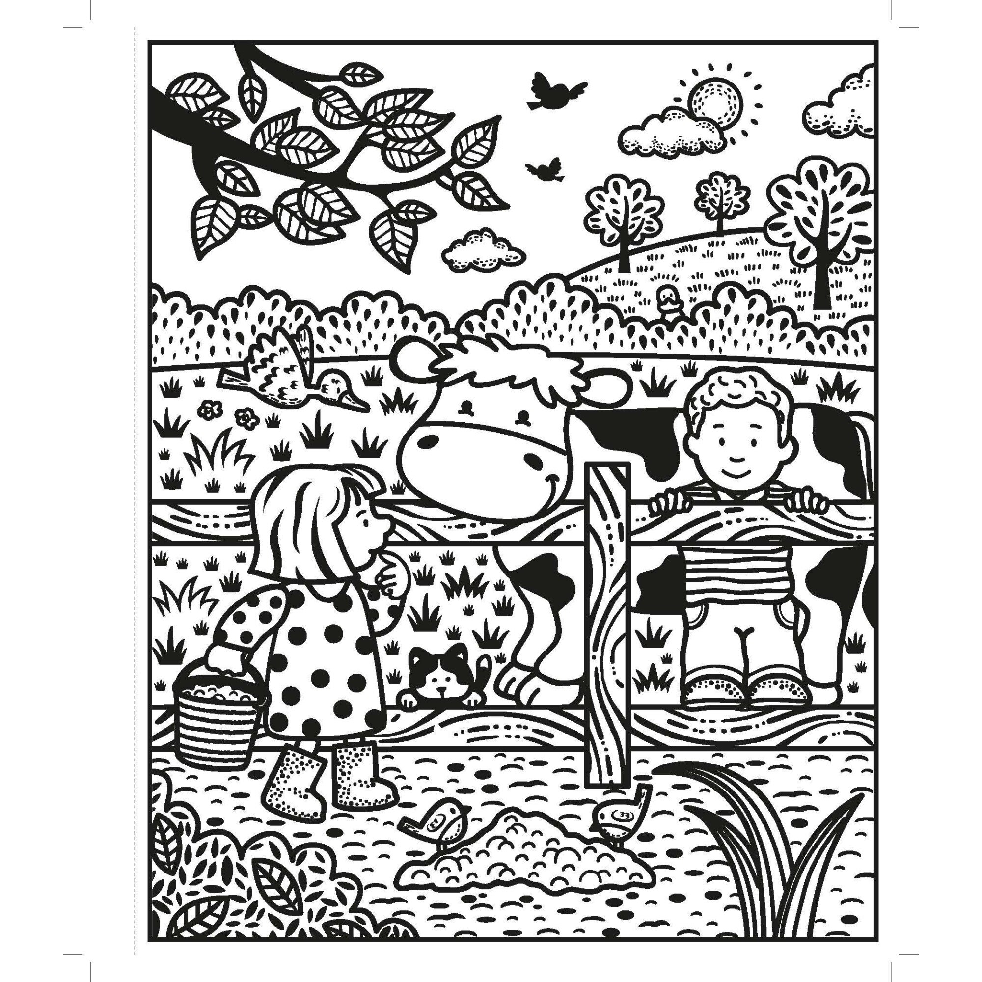 Книга за оцветяване Poppy and Sam's Farm Animals Magic Painting от Sam ...