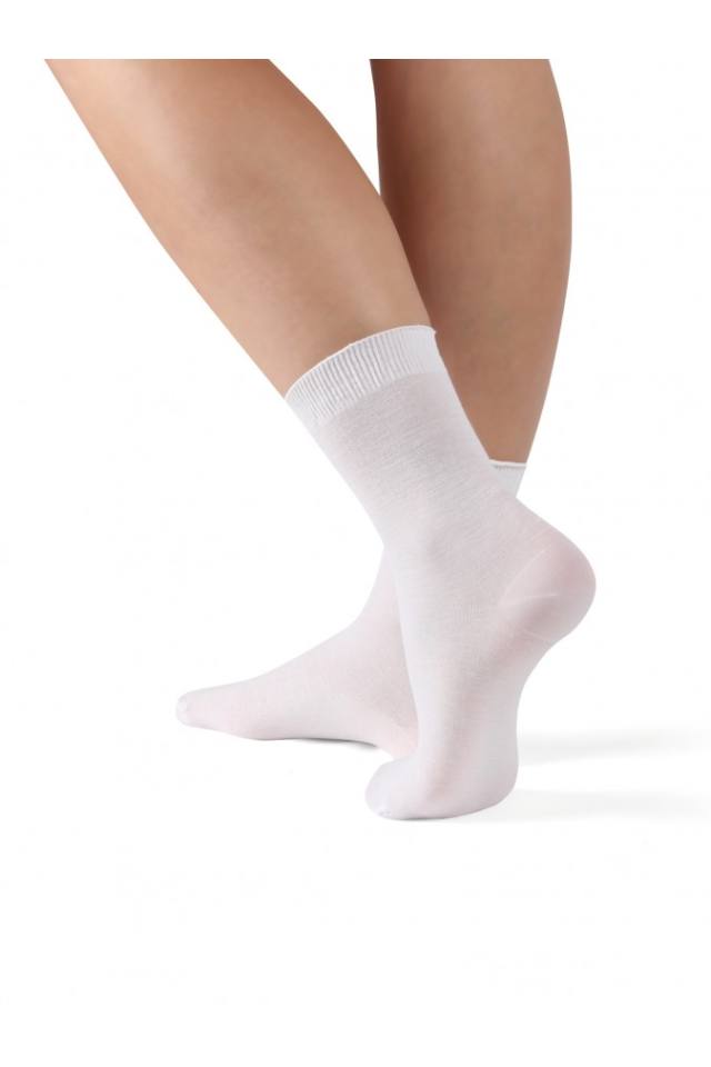 Ciorapi dama, Evona, Bumbac, Alb, 35-38 - eMAG.ro