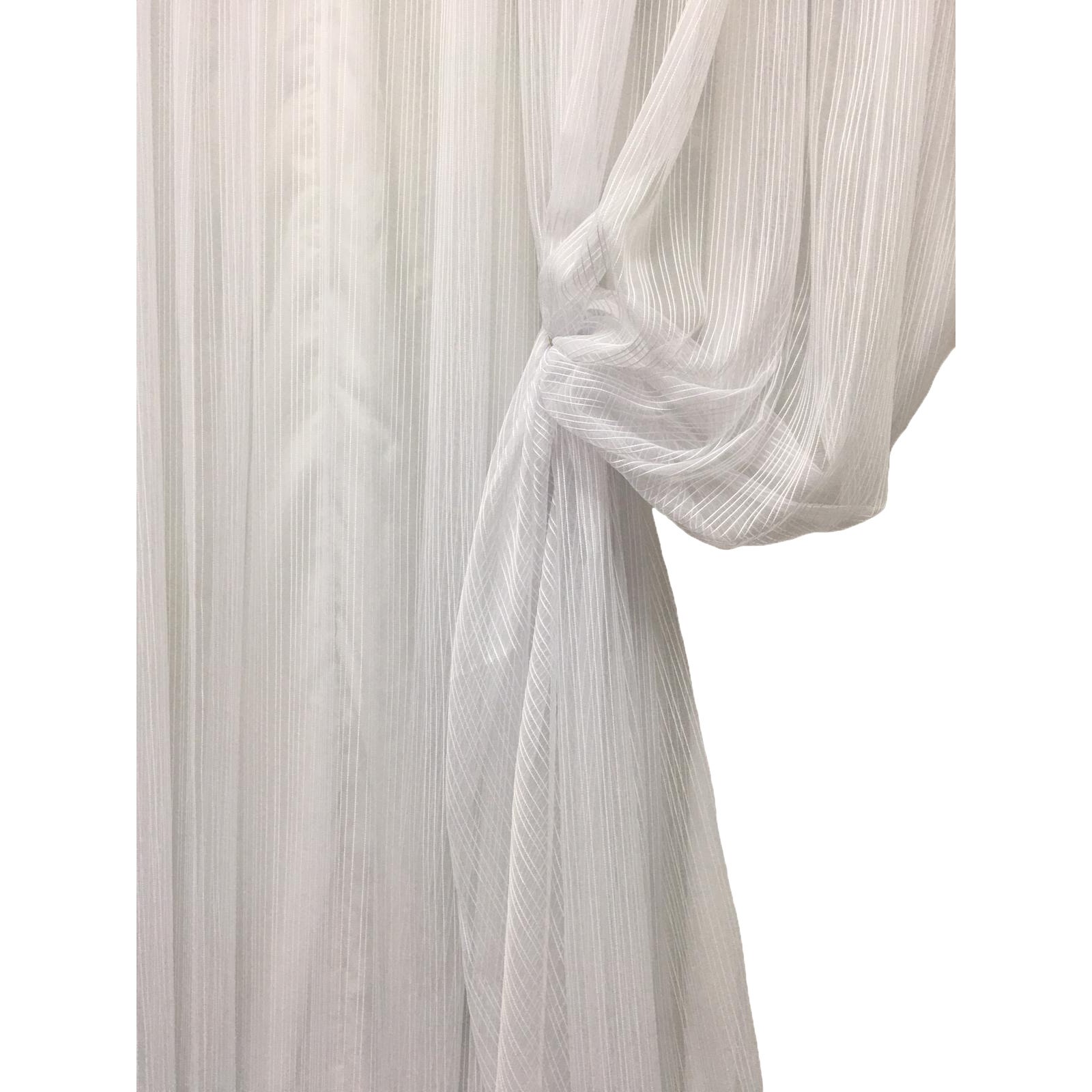 Perdea alba 200x245cm, speciala, brodata alb, cu rejansa by Liz Line ...