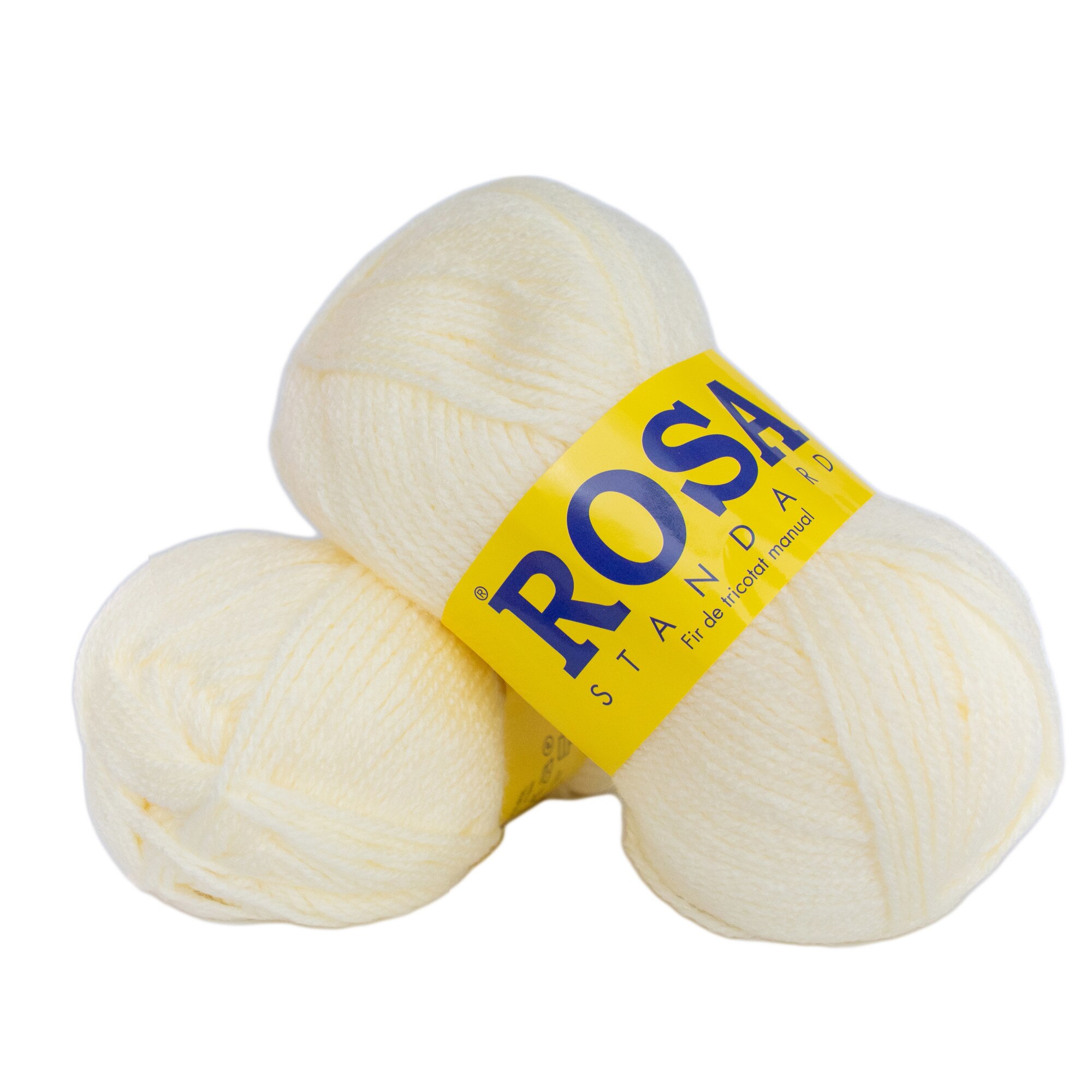 Bobina fir tricotat Rosa Standard 226, acril 100%, 75 g, alb unt - eMAG.ro