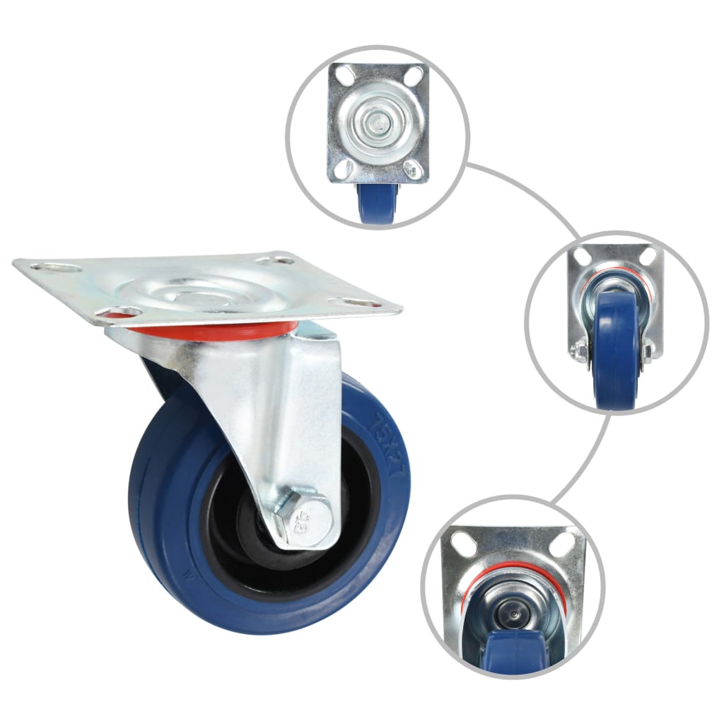 Set de 16 roti pivotante, vidaXL, 75 mm - eMAG.ro