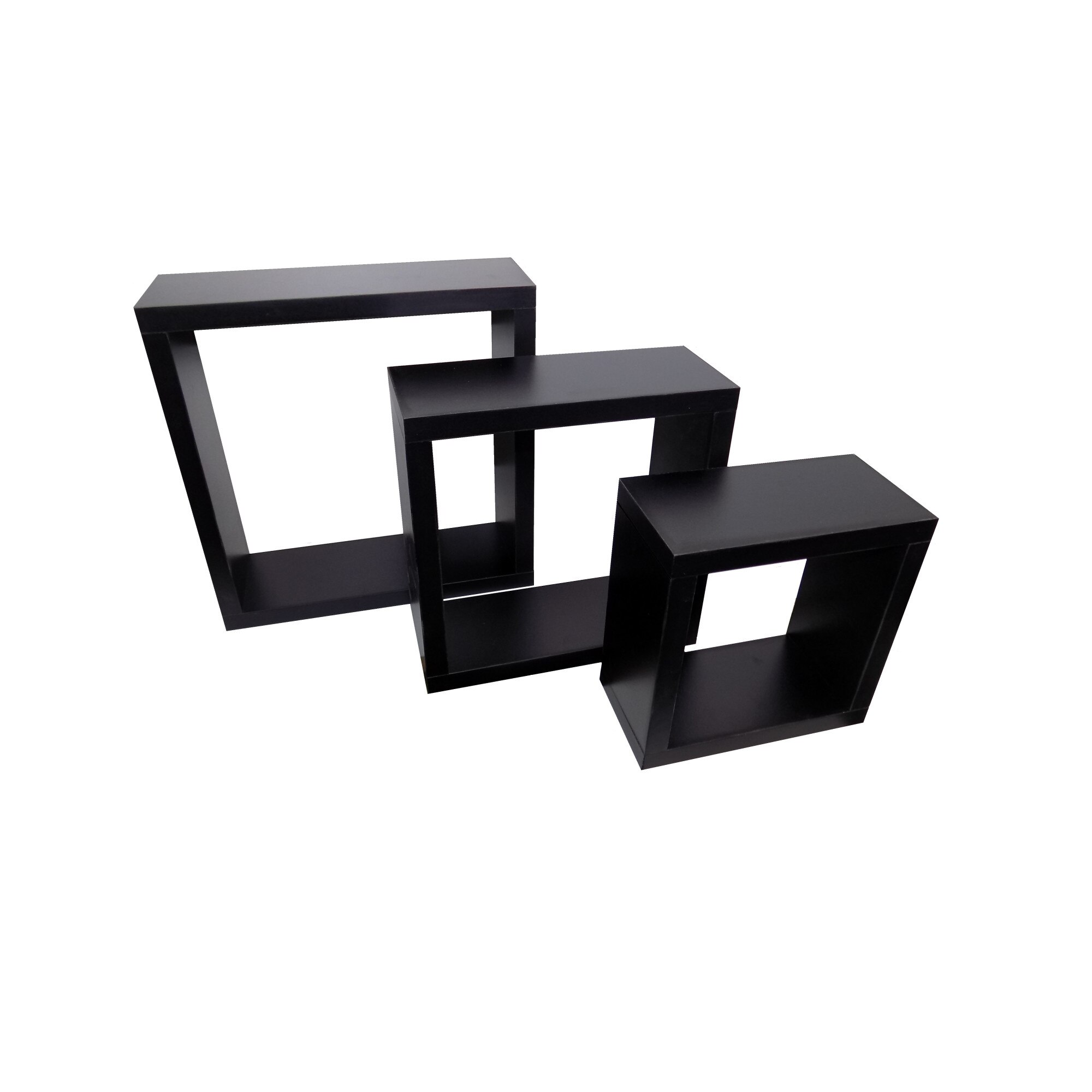 Set trei cuburi raft perete Cubico Negru Model CUB-11005 - eMAG.ro
