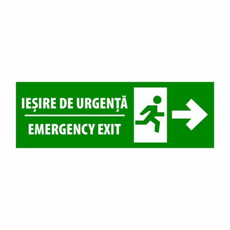 Set 4 placute indicatoare, Poliprint ADV, Localizare Iesire de urgenta ...