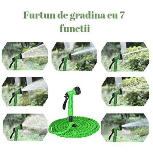 Furtun udat gradina, pistol inclus, Xhose, 60 M, extensibil ...