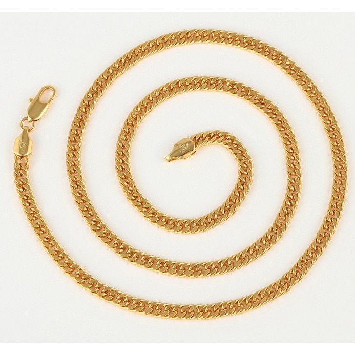 Lant cu pandantiv Cap de Lup,dublu placat Aur 24k,lungime 60 cm - eMAG.ro