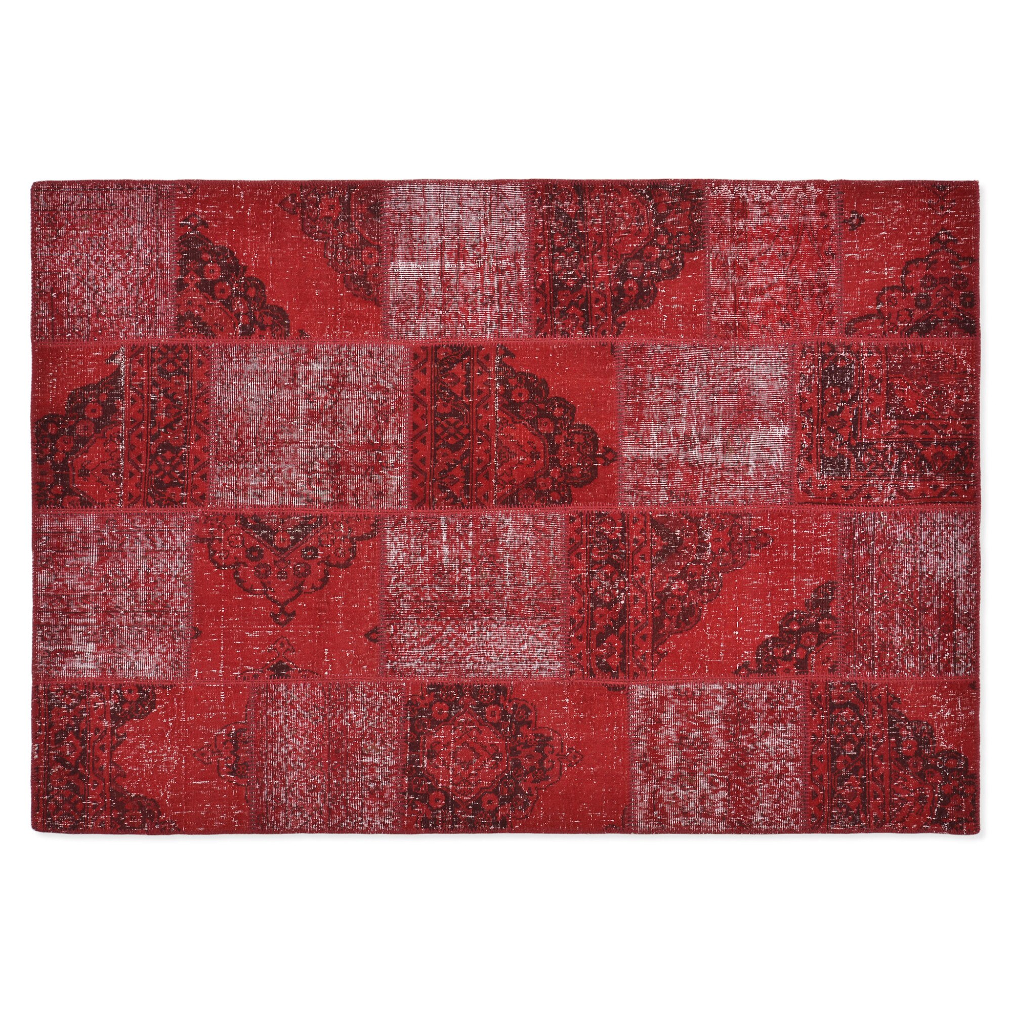 Covor PATCHWORK 200x290cm 1214 red - eMAG.ro