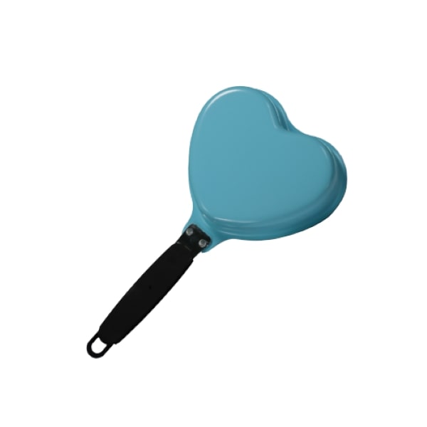 Tigaie in forma de inima, Mumuso, Albastru/Negru - eMAG.ro