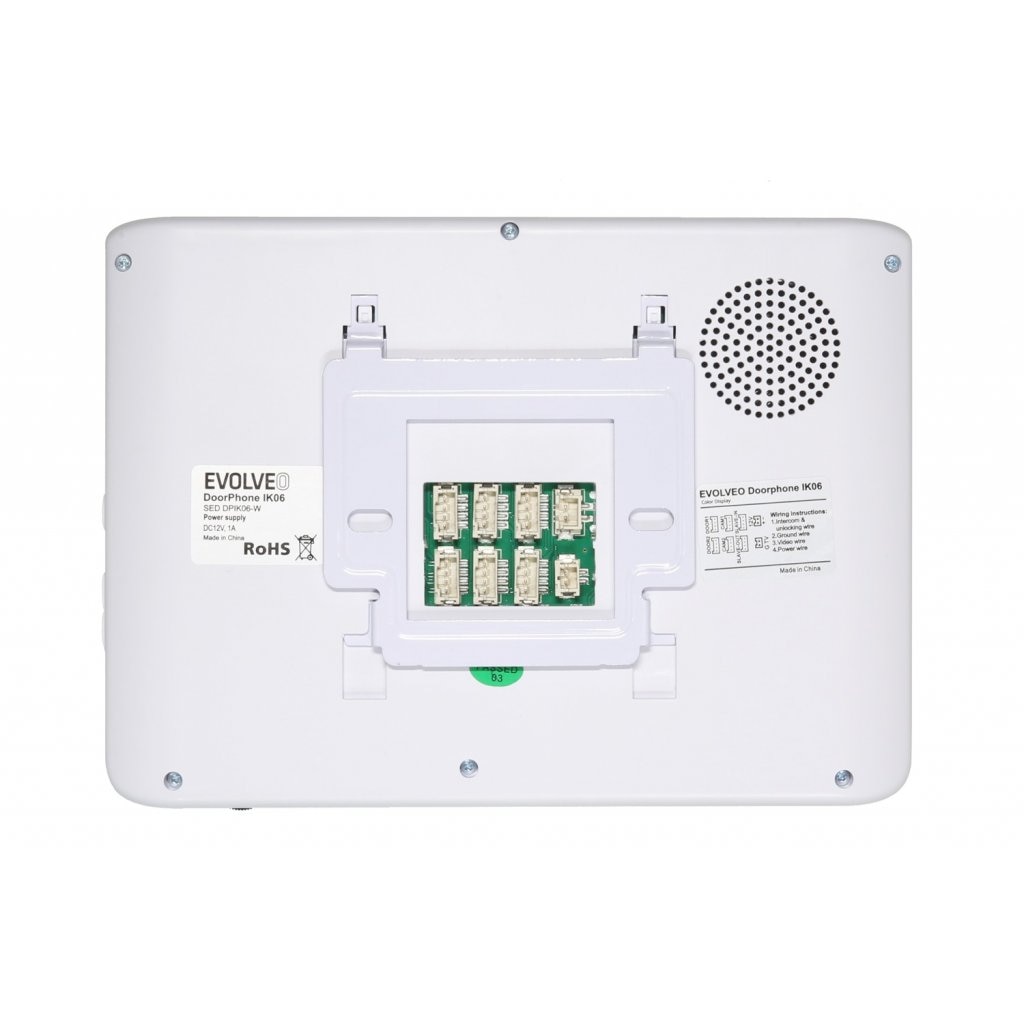 Set interfon video EVOLVEO IK06, Display color, Memorie interna, Alb ...