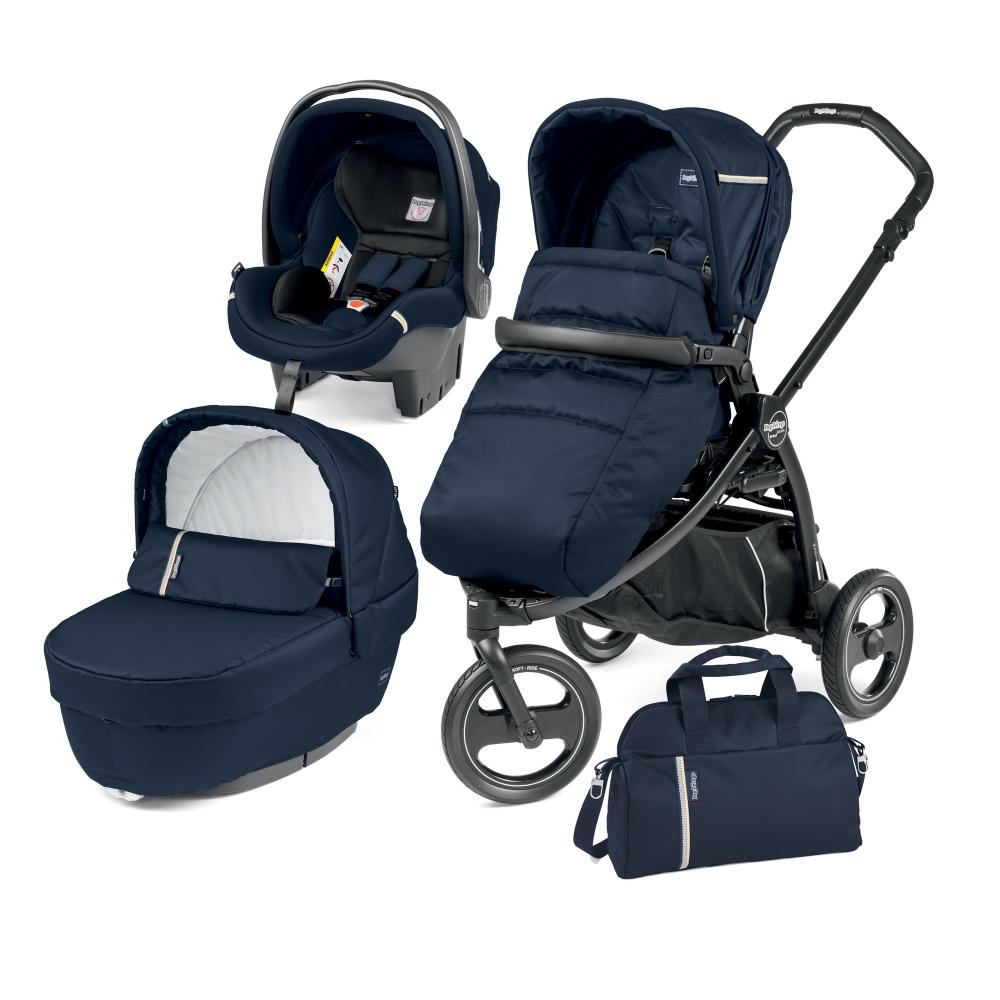 Carucior 3 in 1, Peg Perego, Book Scout Matt Black Class Navy - eMAG.ro