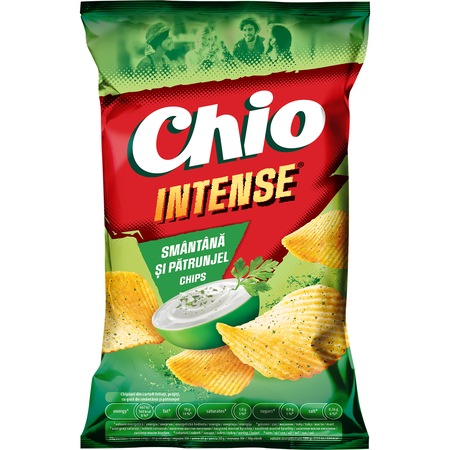 Chipsuri cu gust de smantana si ierburi Chio Intense, 130g - eMAG.ro