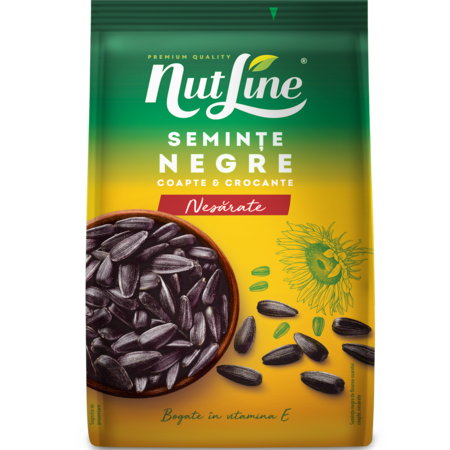 Seminte negre de floarea soarelui fara sare Nutline, 300g - eMAG.ro