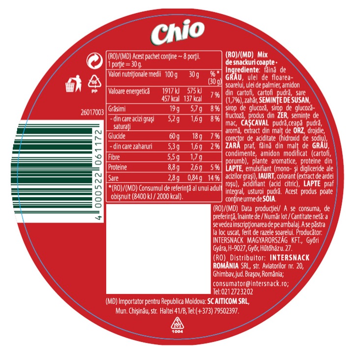 Mix de covrigei si biscuiti Chio Maxi Mix, 225g - eMAG.ro