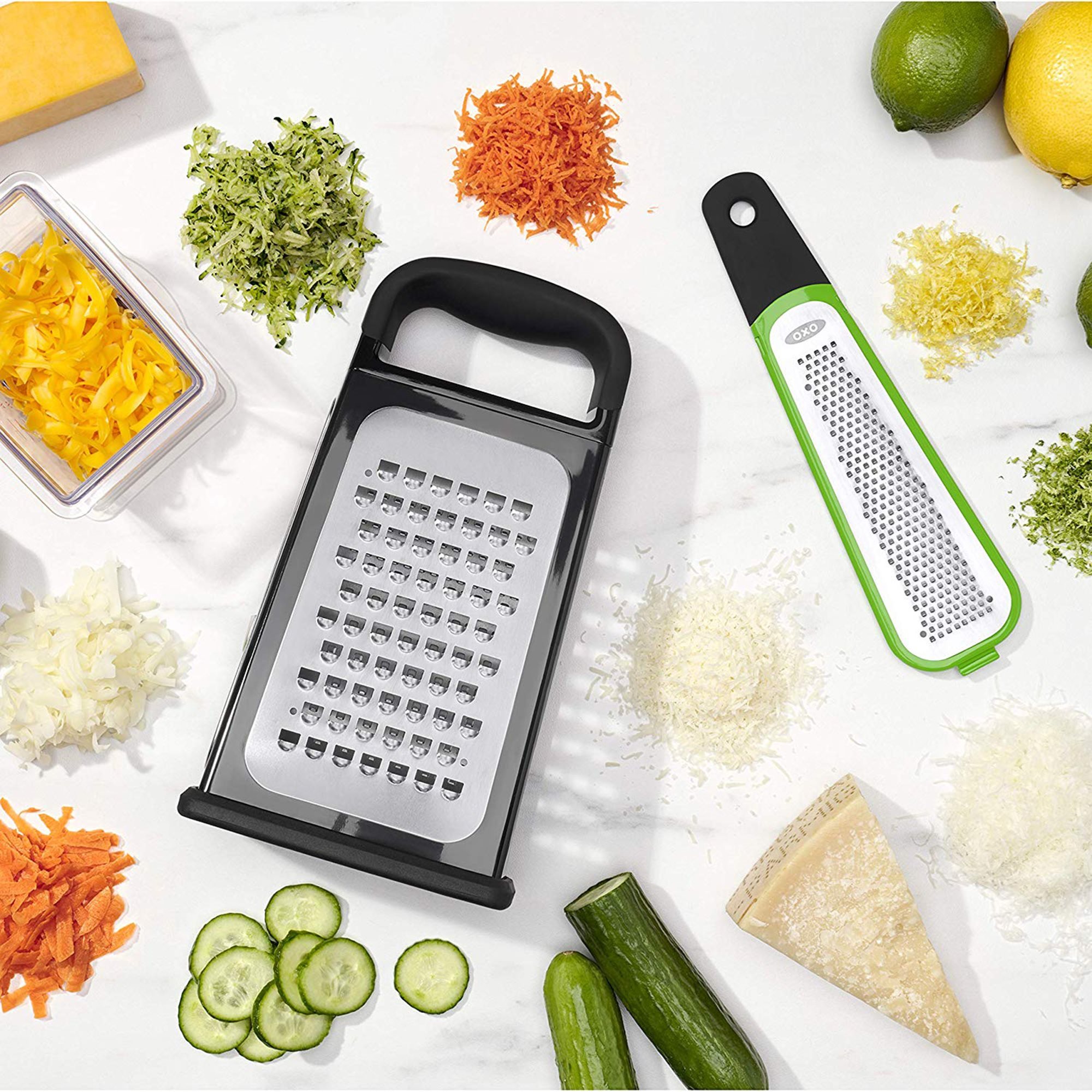 Razatoare multifunctionala, inox, cu recipient - OXO - eMAG.ro