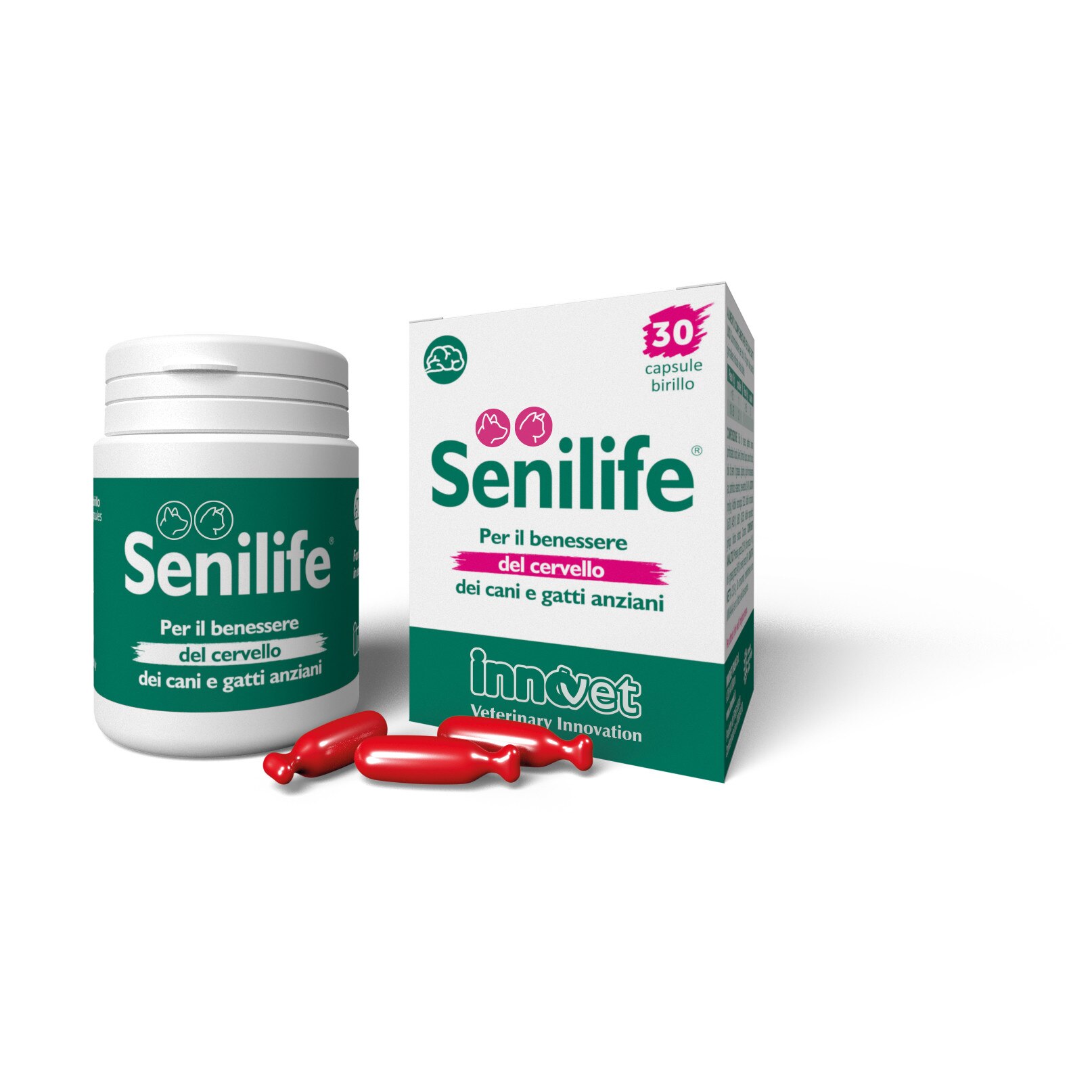 Хранителна добавка за кучета, котки Innovet, Senilife 30 капс - eMAG.bg