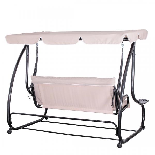 Balansoar Venezia transformabil in pat, cu Spatar Rabatabil, Umbrela si ...