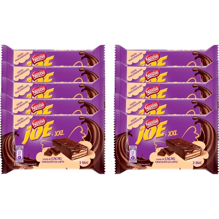 Pachet napolitane cu crema de cacao, glazurate in ciocolata Joe XXL ...