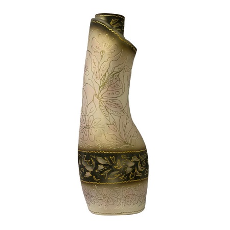 Vaza decorativa, Armada, de podea, din ceramica,pictata manual, 70 cm ...