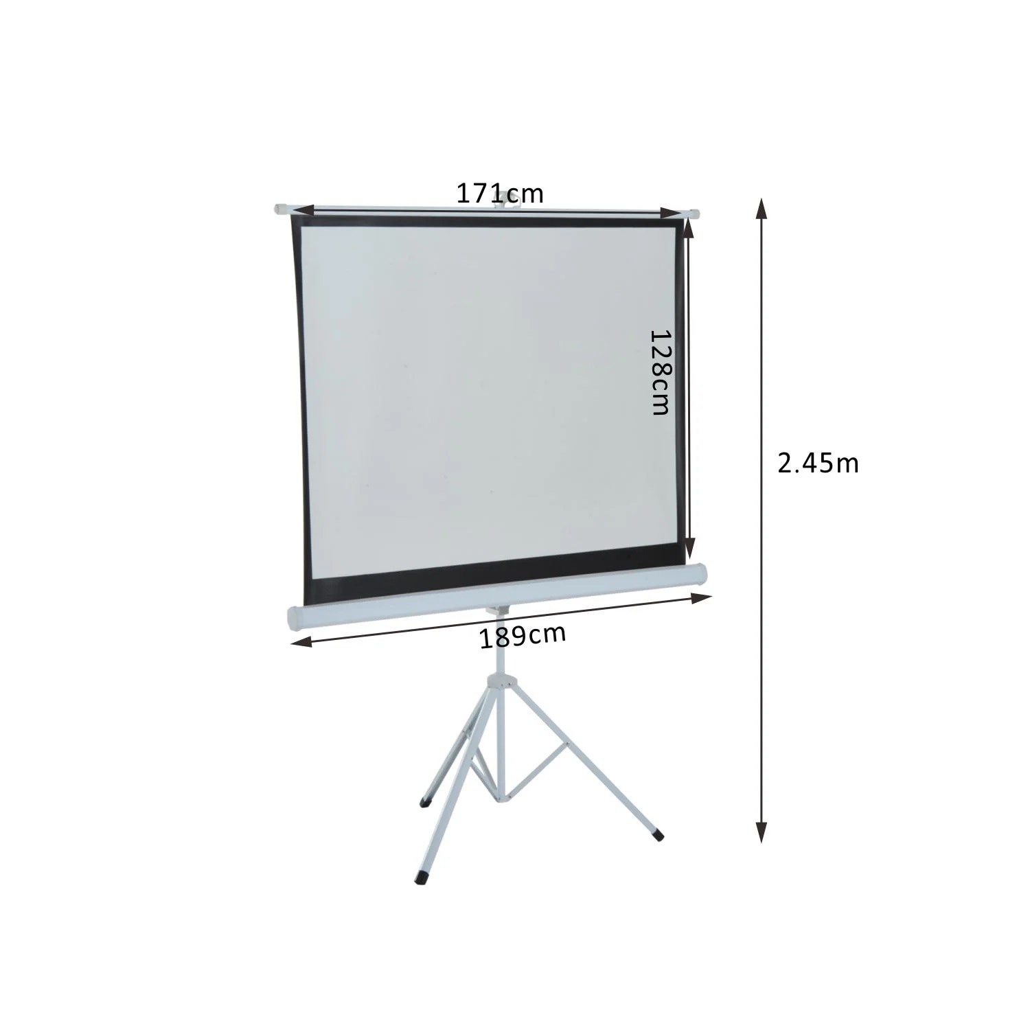 Проекционен екран HomCom, 84-инчов екран, 4: 3, Бял - eMAG.bg