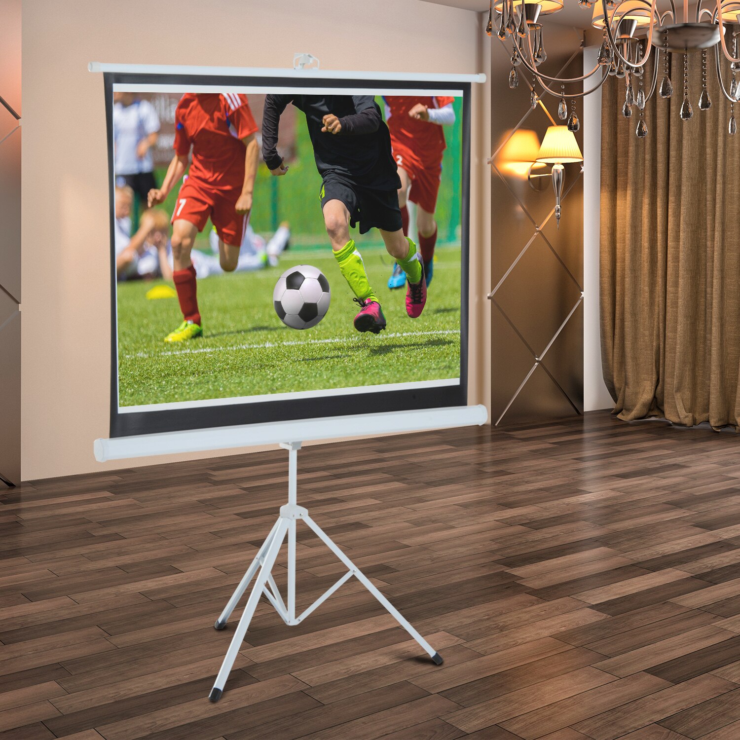 Ecran de proiectie HomCom 120 Inch Format 4: 3 cu trepied - eMAG.ro