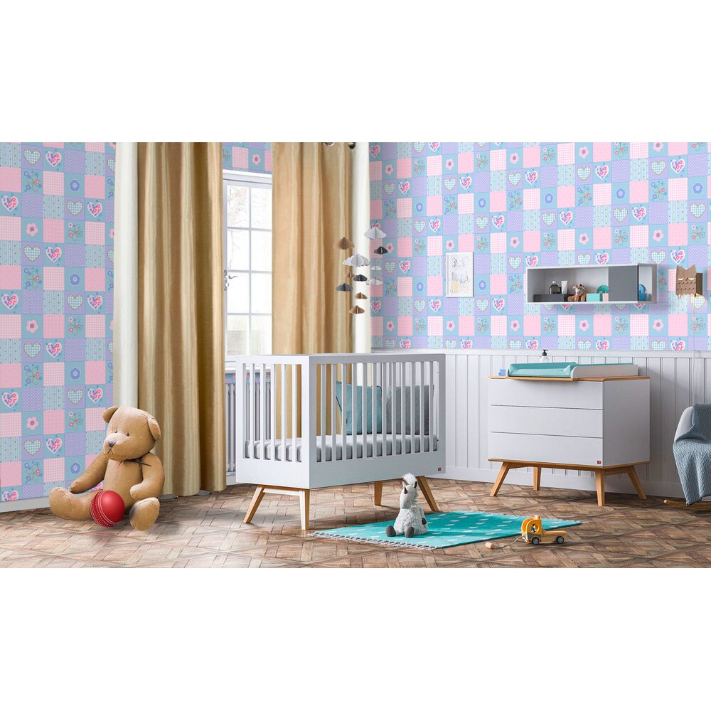 Tapet pentru copii Mirabella roz, rola de 5 mp - eMAG.ro
