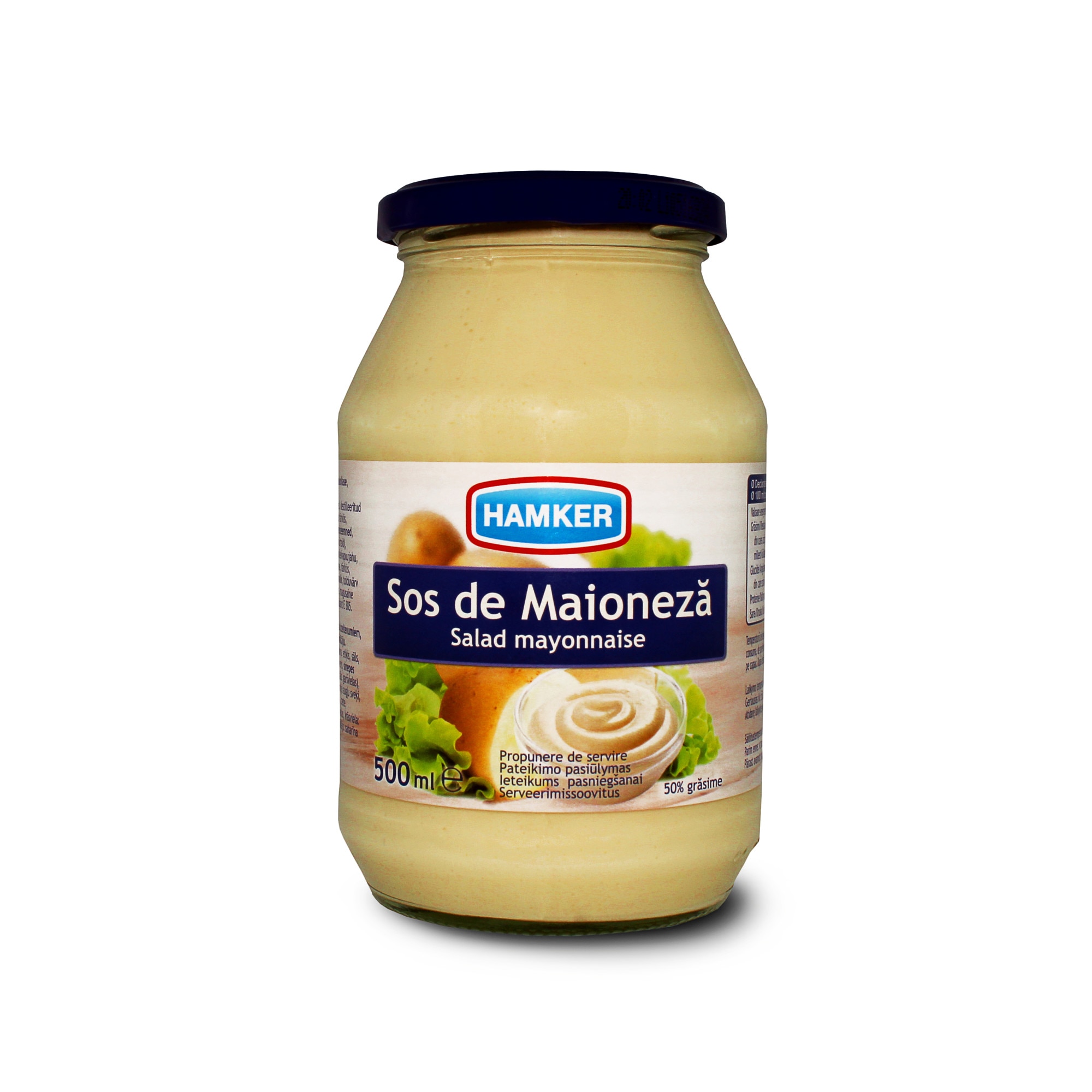 Sos de maioneza clasica 50% grasime Hamker 500ml - eMAG.ro