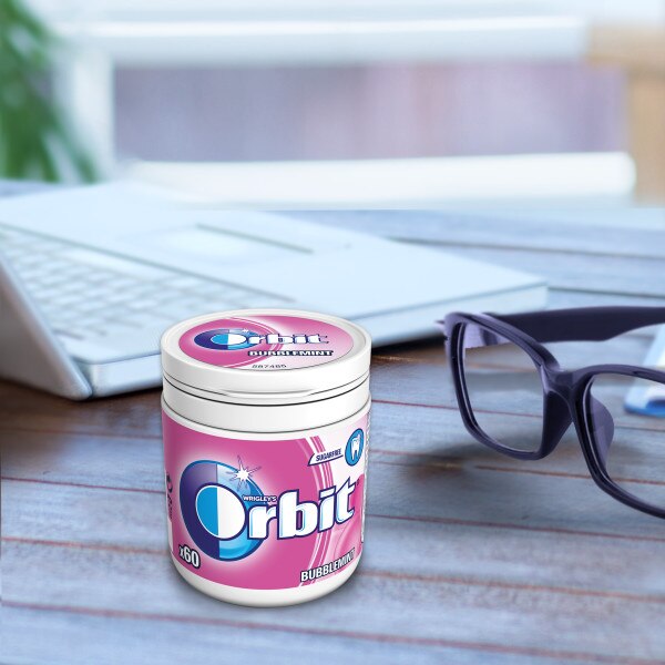 Guma de mestecat cu arome de fructe si menta 60 buc Orbit Bubblemint ...