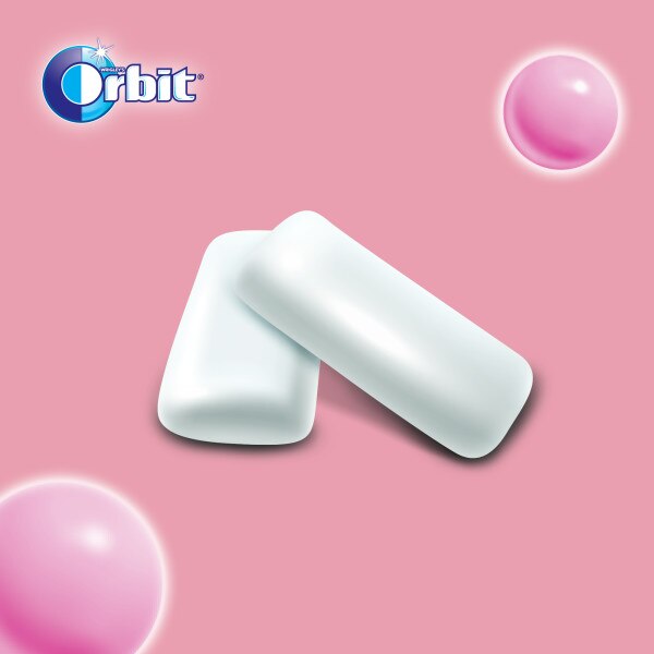 Guma de mestecat cu arome de fructe si menta 60 buc Orbit Bubblemint ...