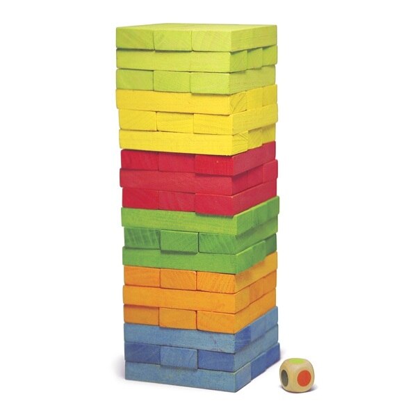 A pokoli torony fa "Jenga" játék, tarka, 5 év+, Jeujura - eMAG.hu