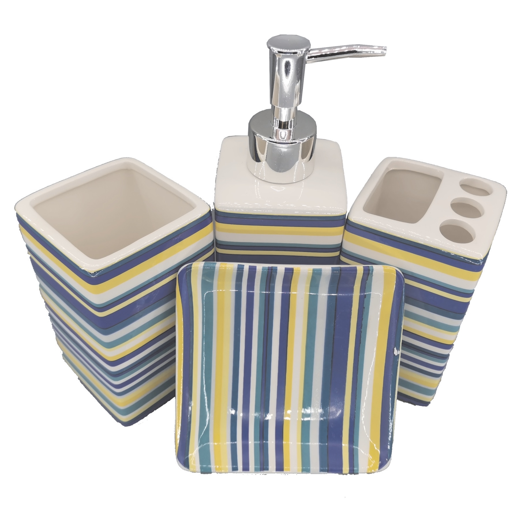Set baie ceramica, 4 piese - eMAG.ro