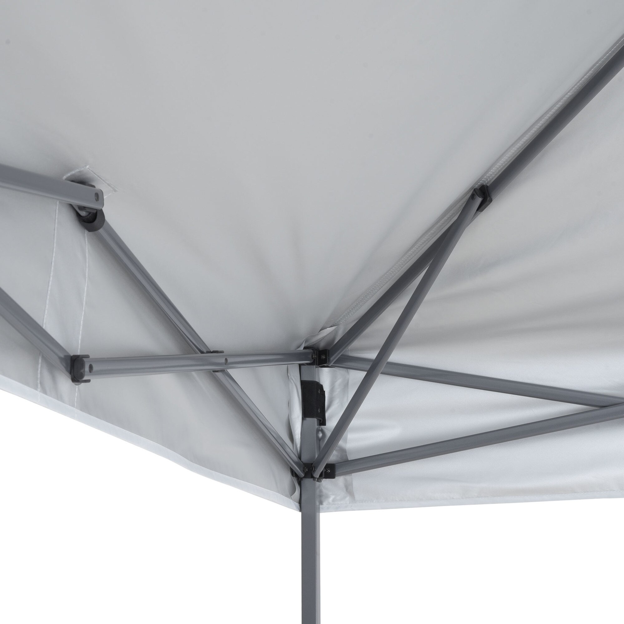 Pavilion pliabil FESTIVAL 300x300cm gri/alb - eMAG.ro