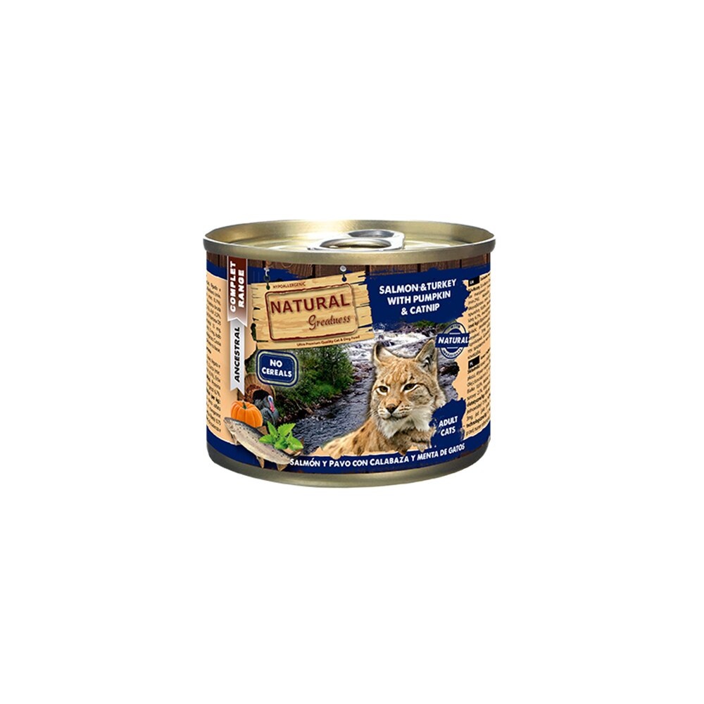 Hrana umeda pentru pisici Natural Greatness,Somon ,Curcan,Hipoalergenic ...