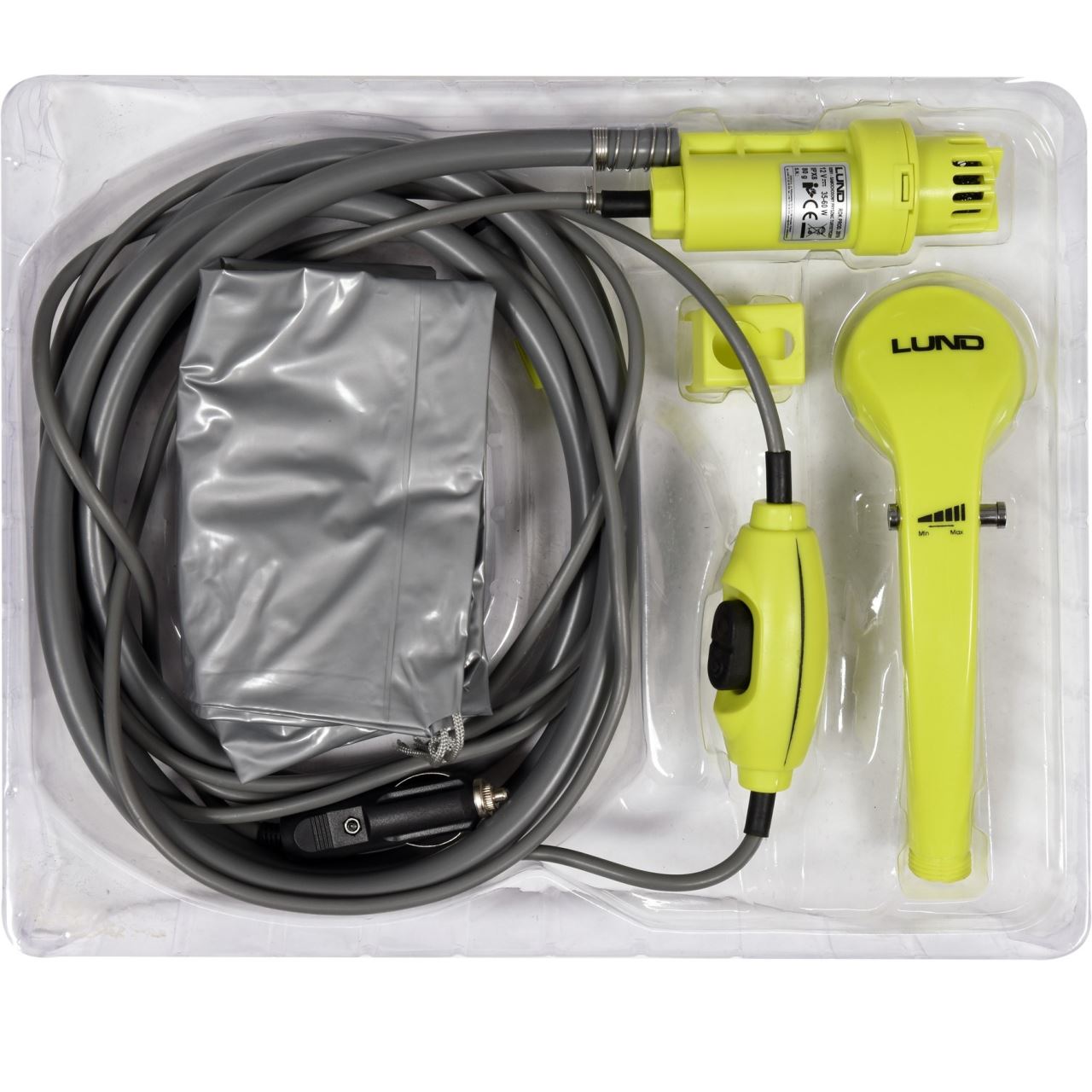 Dus portabil pentru camping Lund 82991, 10l/min, IPX8, 12V - eMAG.ro