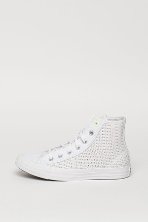 Converse, Pantofi sport inalti Chuck Taylor All Star, Alb, 8 - eMAG.ro