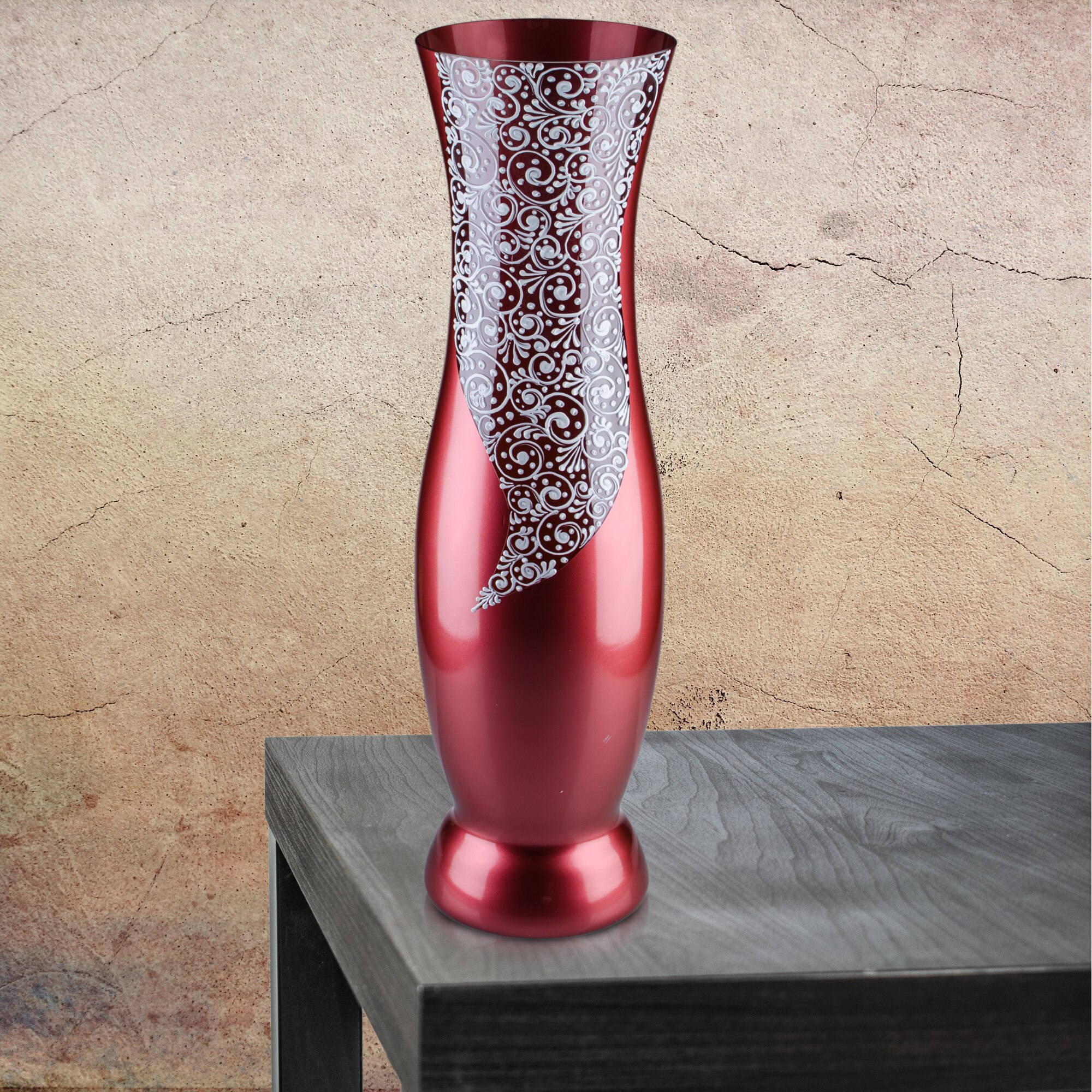 Vaza de podea sticla pictata manual Diana 50 cm - eMAG.ro