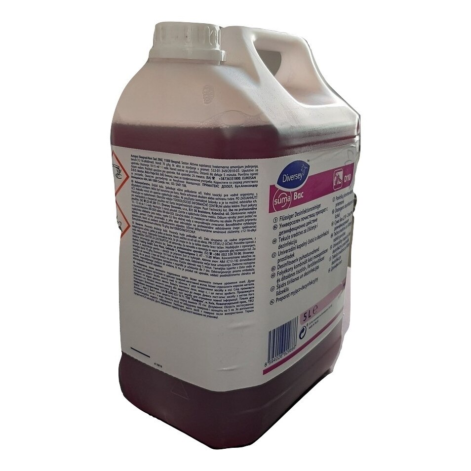 Концентрат за дезинфекция на повърхности Suma Bac, туба от 5 л. - eMAG.bg