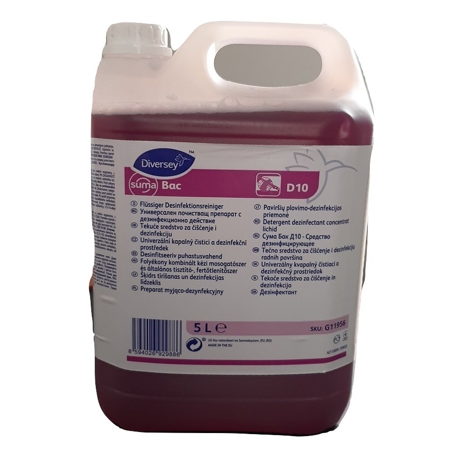 Концентрат за дезинфекция на повърхности Suma Bac, туба от 5 л. - eMAG.bg
