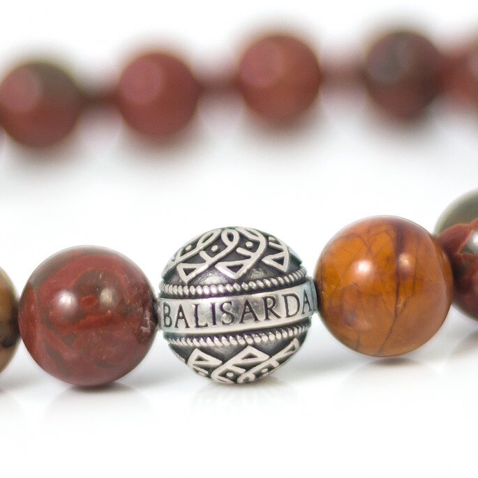Bratara semipretioasa din Ocean Jasper, Balisarda Jewelry, caramizie ...