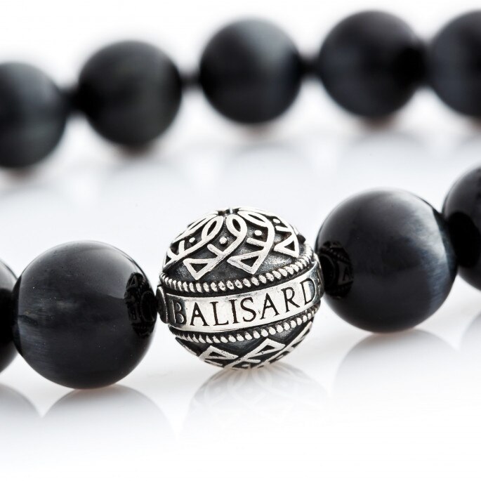 Bratara semipretioasa din Ochi de Tigru Gri, Balisarda Jewelry, Gri, M ...