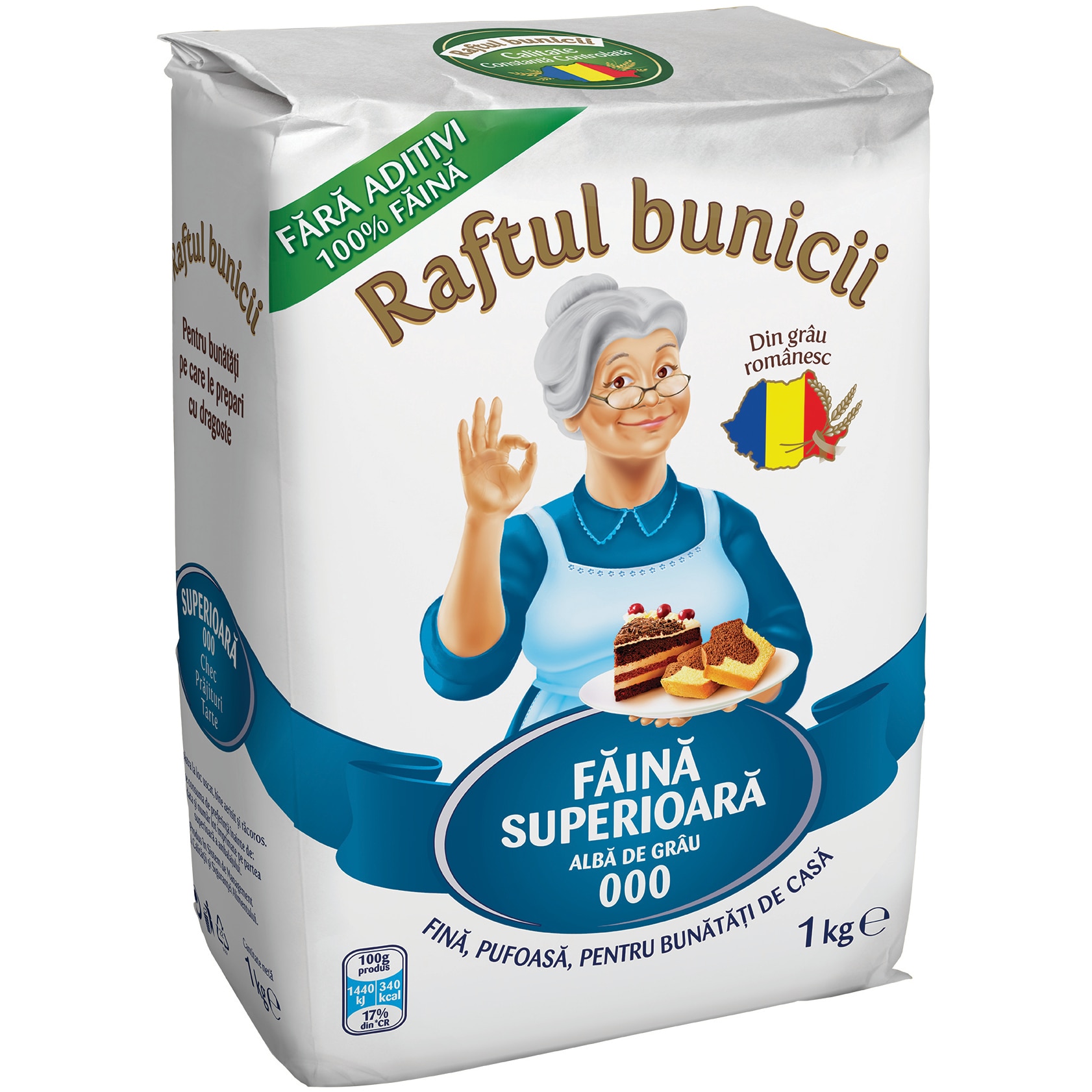 Faina de grau Raftul Bunicii 000, 1 Kg - eMAG.ro