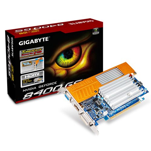 Placa video Gigabyte nVidia GeForce 8400GS, 512MB, GDDR2, 64bit, DVI-I, HDMI, PCI-E - eMAG.ro