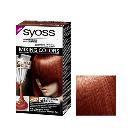 Vopsea de par Syoss Mixing Colors 6-27 Metallic Red Copper - eMAG.ro