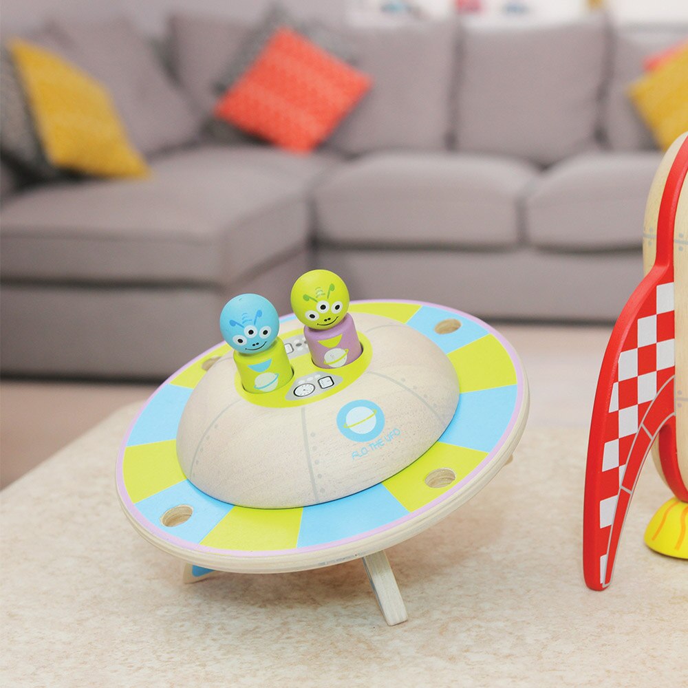 Set nava spatiala din lemn, Indigo Jamm, multicolor, 3 piese - eMAG.ro