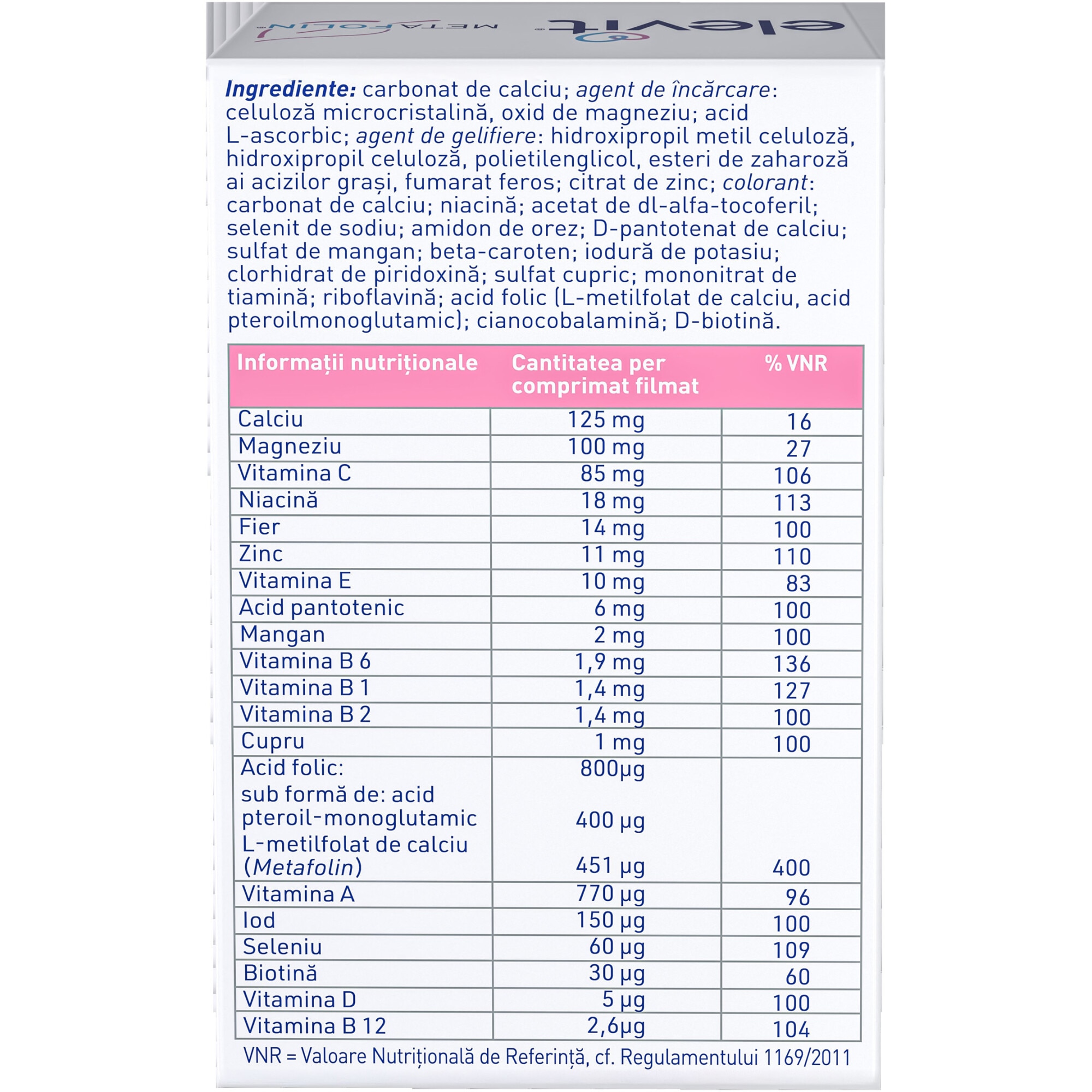 Elevit 1, 30 comprimate, Bayer - eMAG.ro