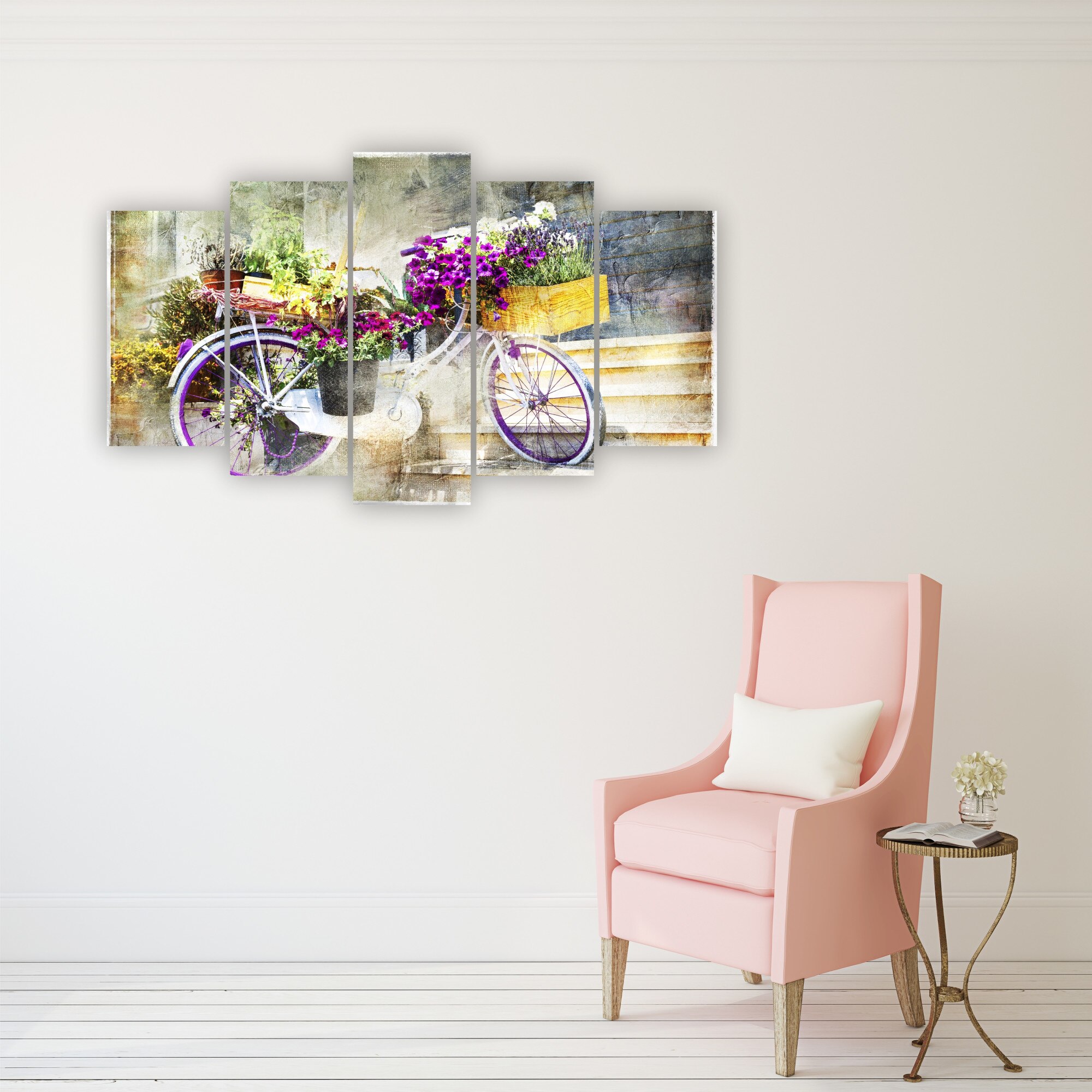 Tablou MDF 5 piese The Bike 100 x 60 cm, model The Bike - eMAG.ro