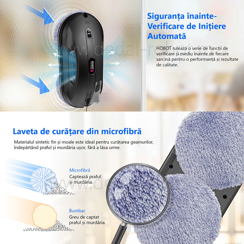 Robot curatare geamuri cu pulverizator HOBOT 388, UPS incorporat - eMAG.ro