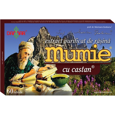 Extract purificat de rasina Mumie cu castan 60 tablete - eMAG.ro