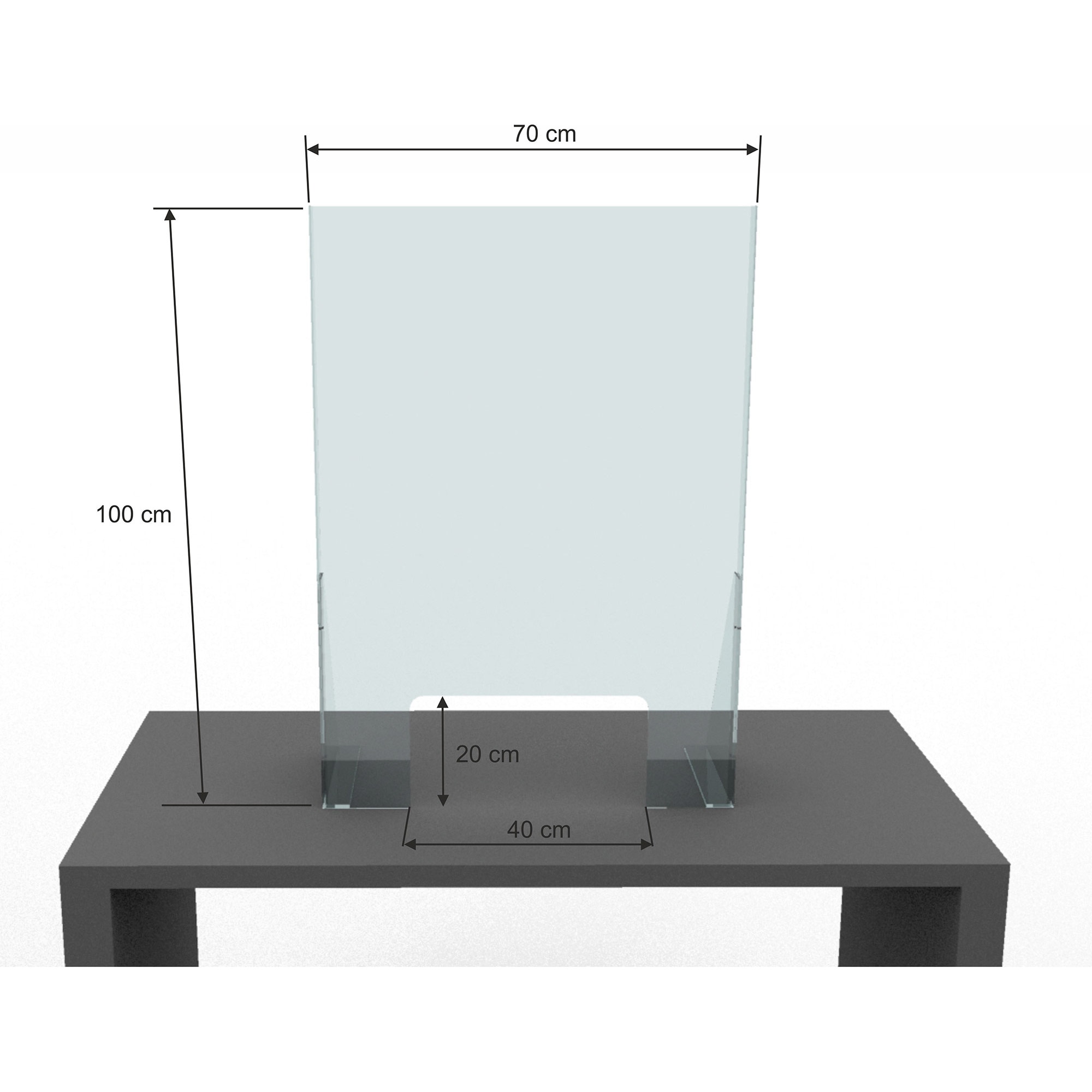Set 2 paravane de protectie din plexiglas transparent 70 x 100 cm - eMAG.ro