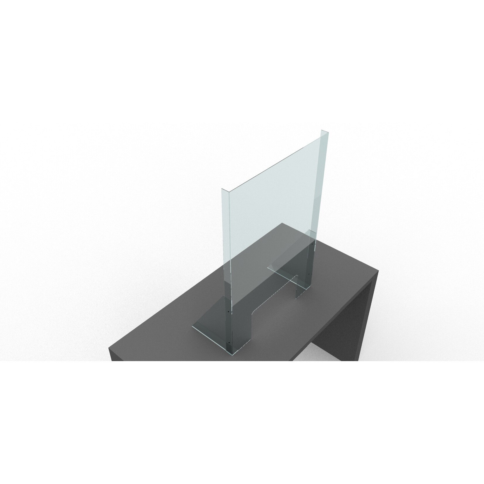 Set 2 paravane de protectie din plexiglas transparent 70 x 100 cm - eMAG.ro