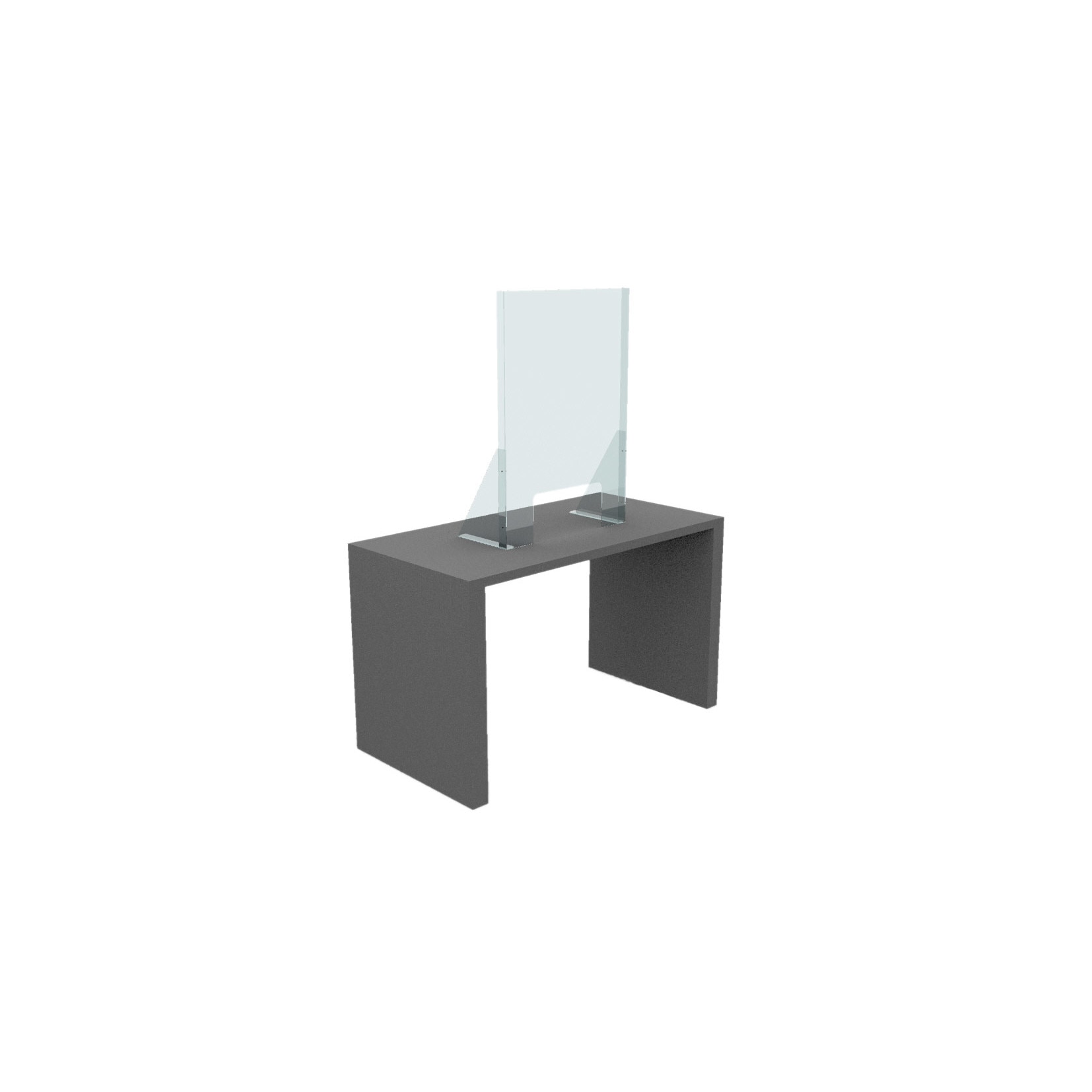 Set 2 paravane de protectie din plexiglas transparent 70 x 100 cm - eMAG.ro